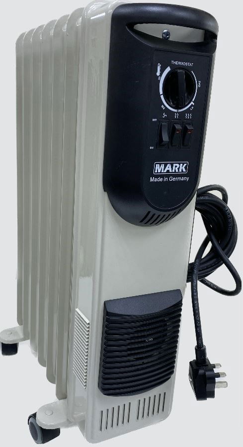 Mark Oil Heater, Made in Germany, 15 fins, 2500 watts, MRK-2515 T