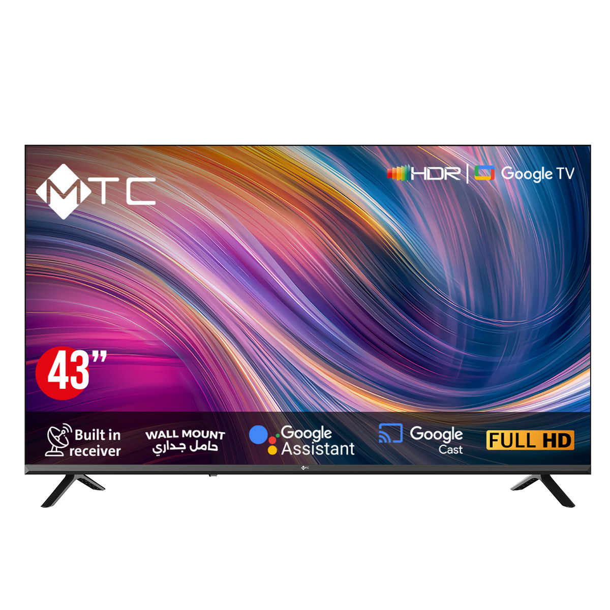 MTC TV 43 Inch Full HD Smart DLED With Wall Bracket – MT43FH450GO